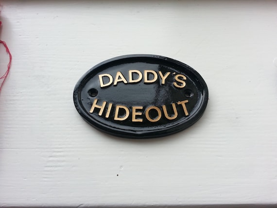 Daddys Hideout house Signshed Sign Fathers Daychristmas | Etsy