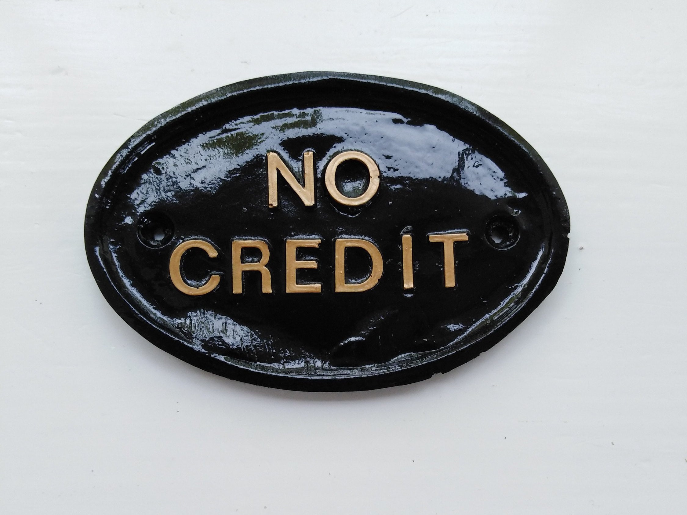 No Credit, Garage Sign, Shop Sign, Funny - Etsy