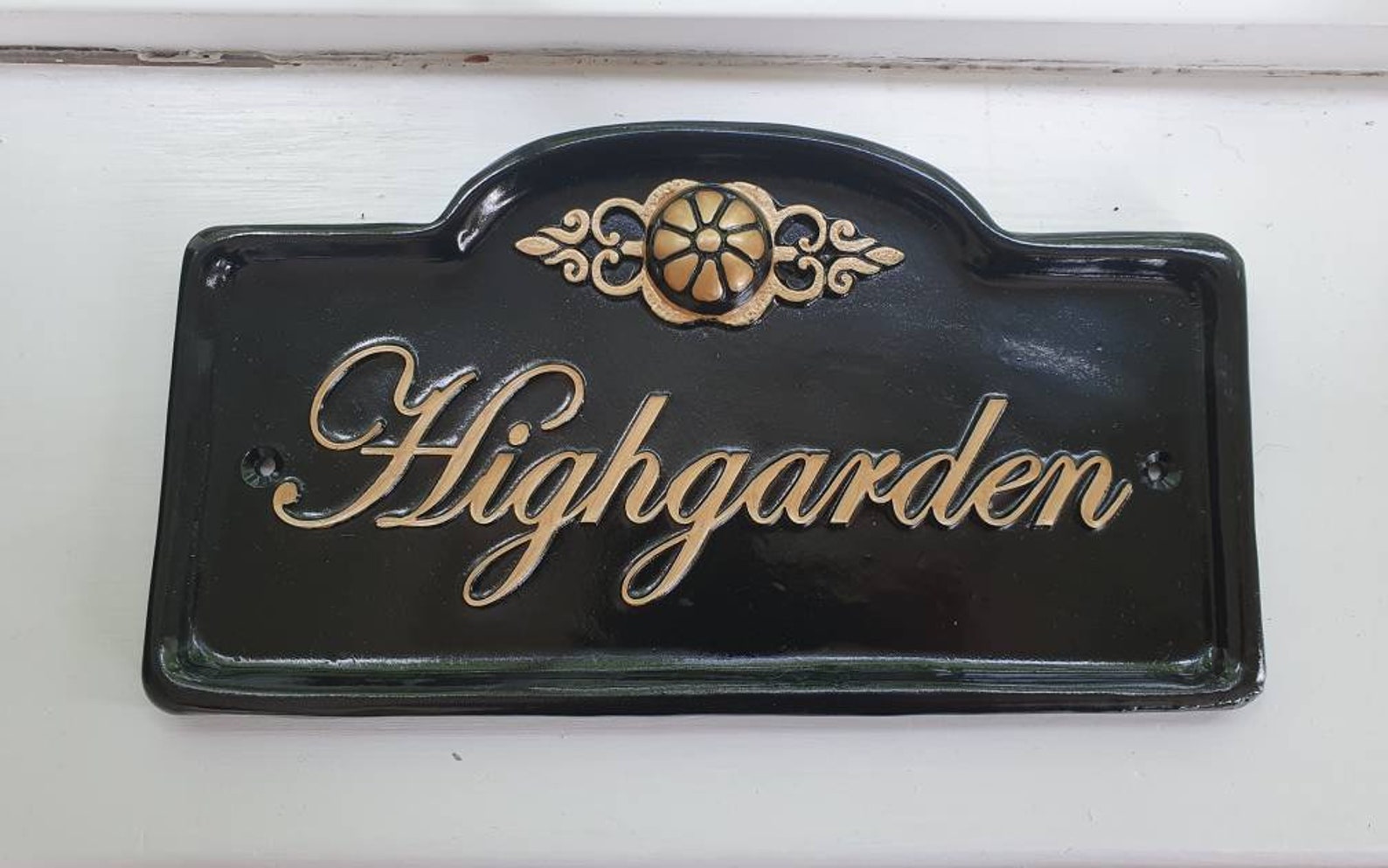 House Name Plaque script Style - Etsy