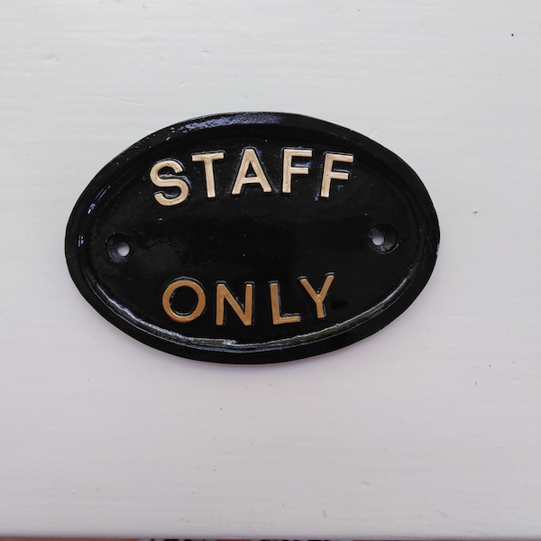 Staff Only Sign - Etsy