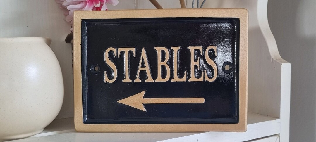 House Address / Number With Gold Border - Etsy