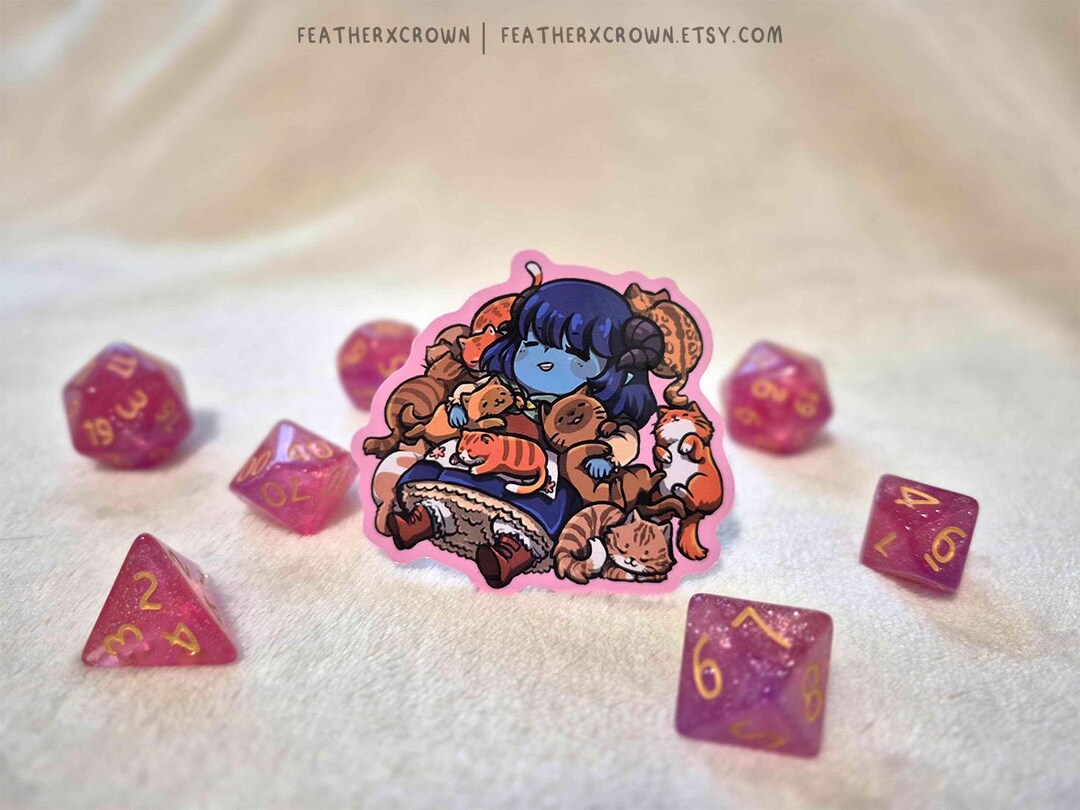 Critical Role: Mighty Nien Jester and Caleb's Tower Cats Stickers - Etsy