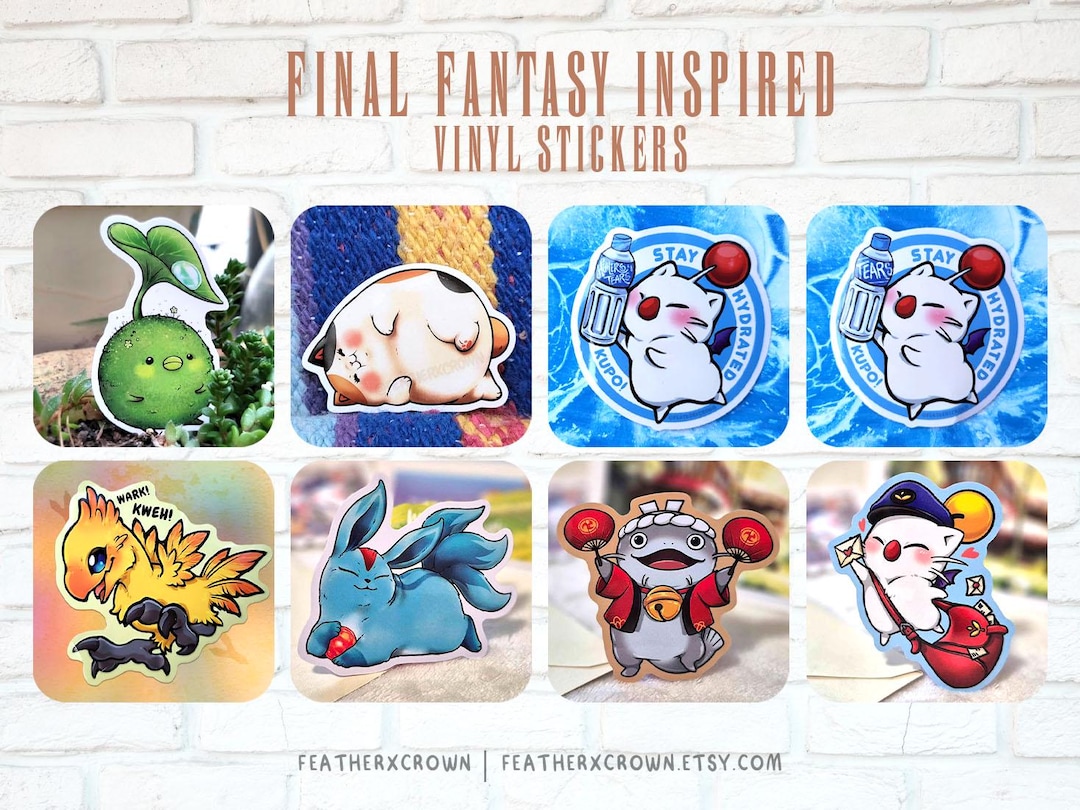 Final Fantasy Inspired Vinyl Stickers : Fat Cat, Korpokkur, "stay ...