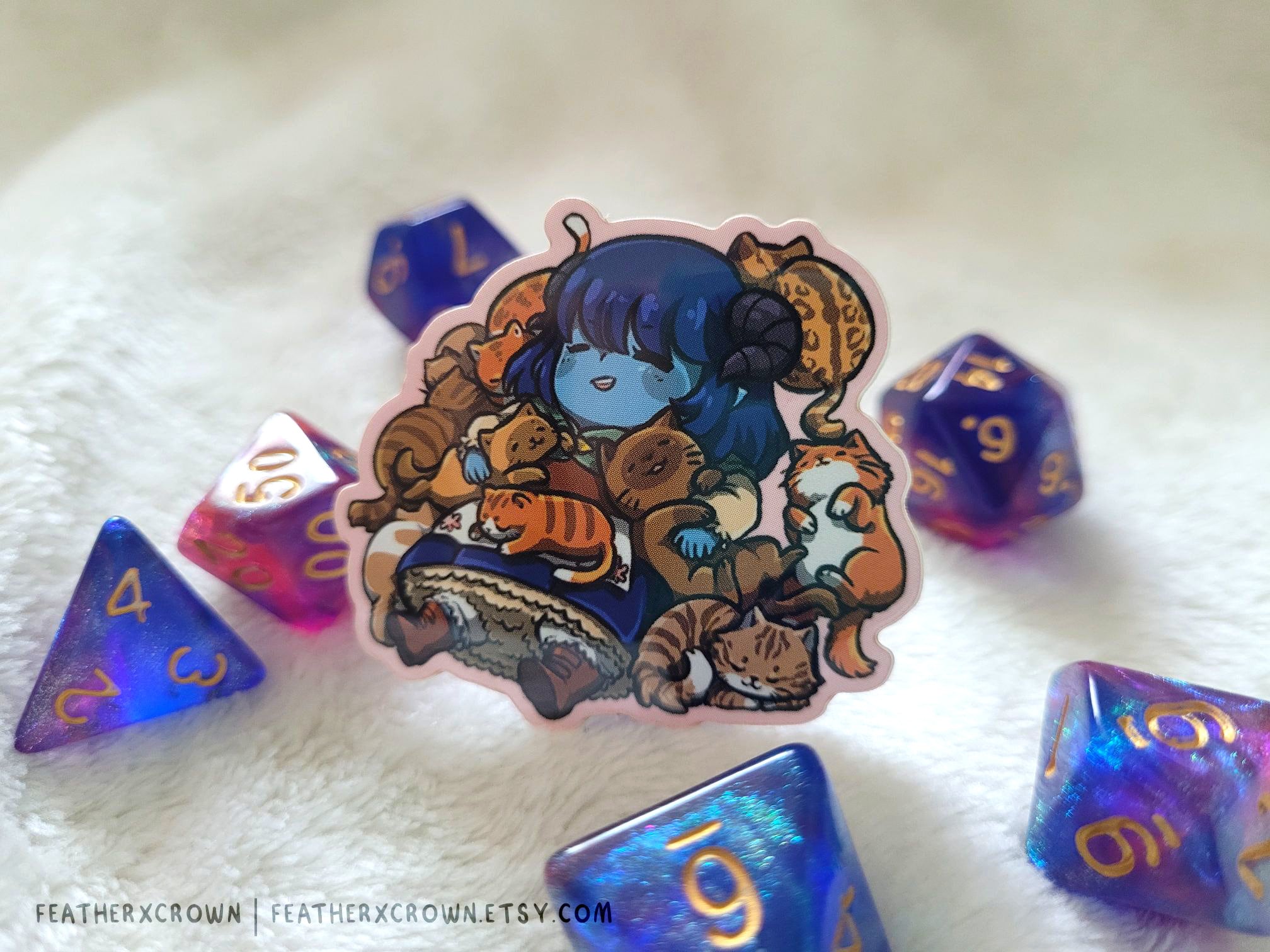 Critical Role: Mighty Nien Jester and Caleb's Tower Cats Stickers - Etsy