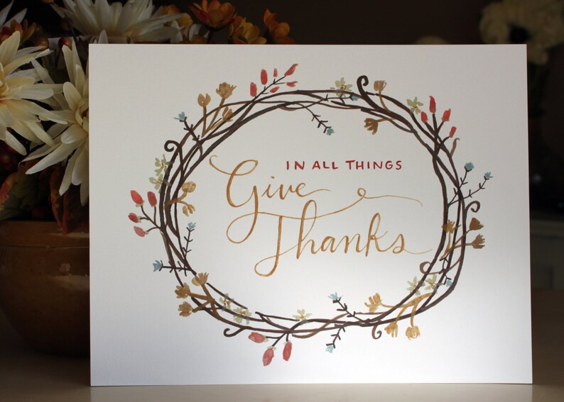 Give Thanks Fall Wreath - Etsy