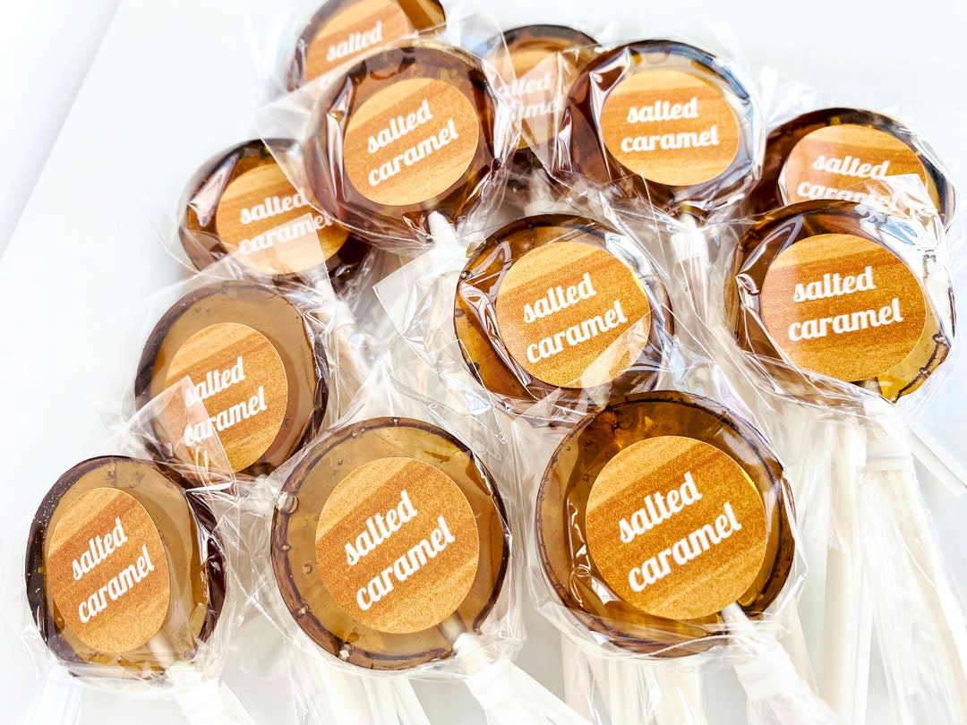 Sea Salt Caramel Hard Candy Lollipops - Etsy