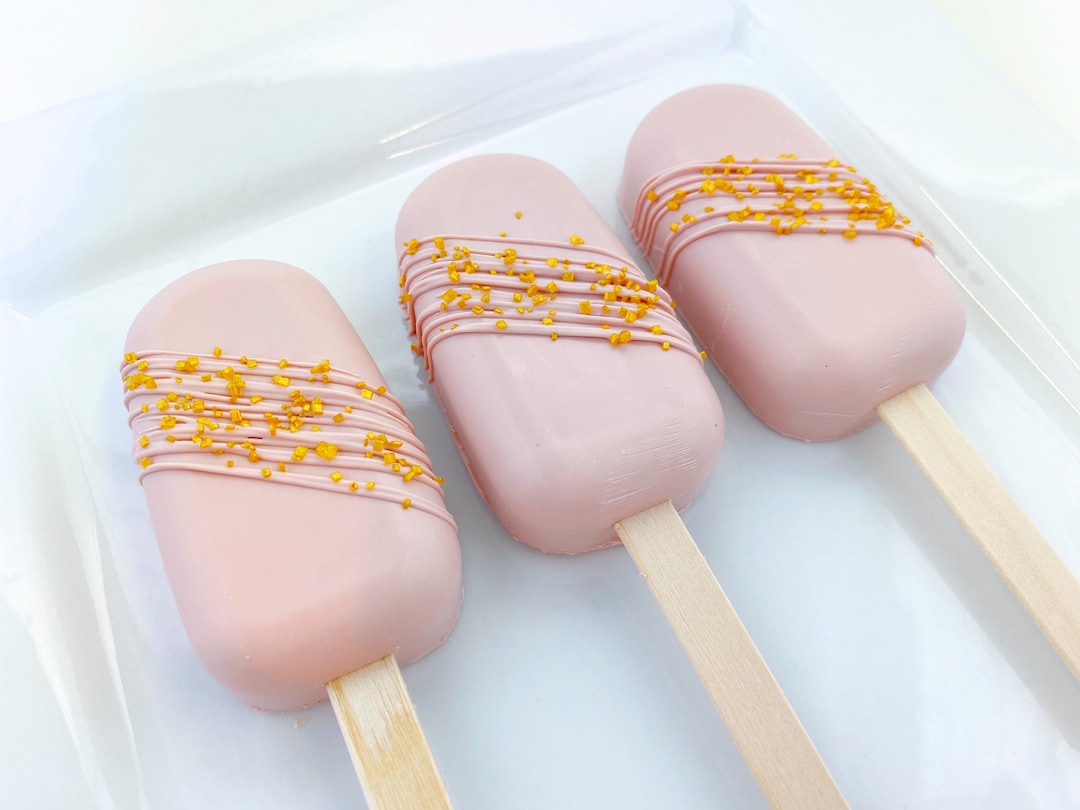 Cakesicles, Cake Pops, Dusk, Rose, Pink, Gold, Birthday, Wedding ...