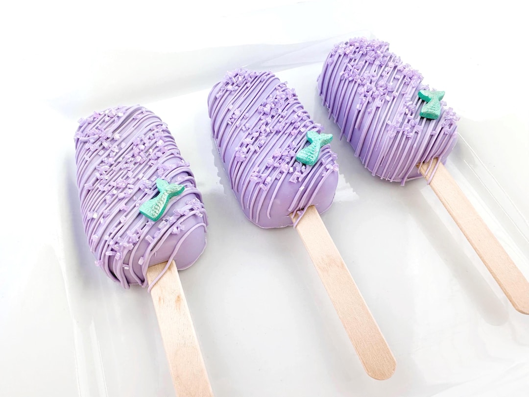 Mermaid Party Cakesicles – Lavender Sparkles & Teal Tails for Birthday ...
