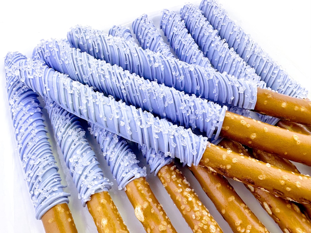 Sparkling Chocolate Covered Pretzel Rods, Violet, Purple, Lavender ...