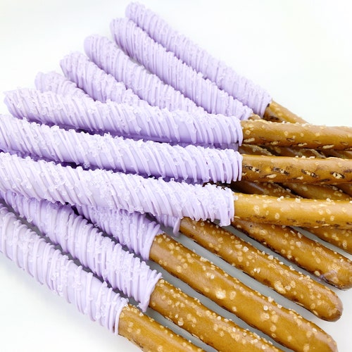 Pink and White Chocolate Covered Pretzel Rods / Favors Perfect | Etsy