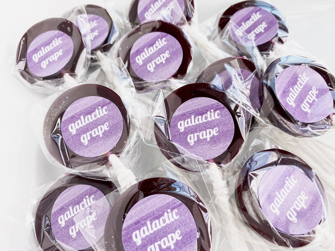 Galactic Grape Hard Candy Lollipops - Etsy