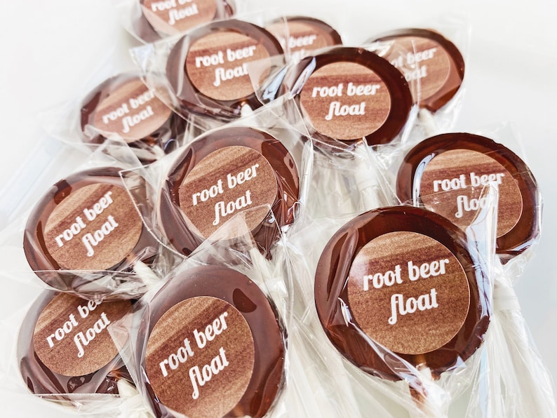 Root Beer Float Hard Candy Lollipops - Etsy