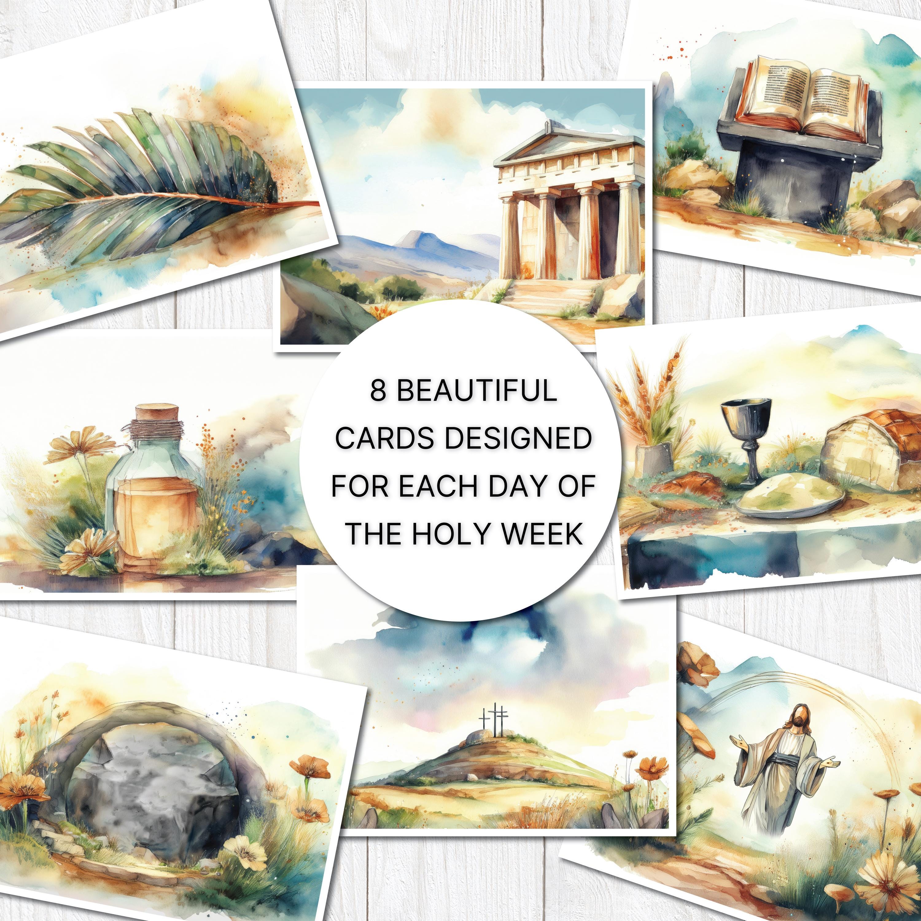 LDS Holy Week 5x7 Card Digital Download Set With Daily Devotionals and ...