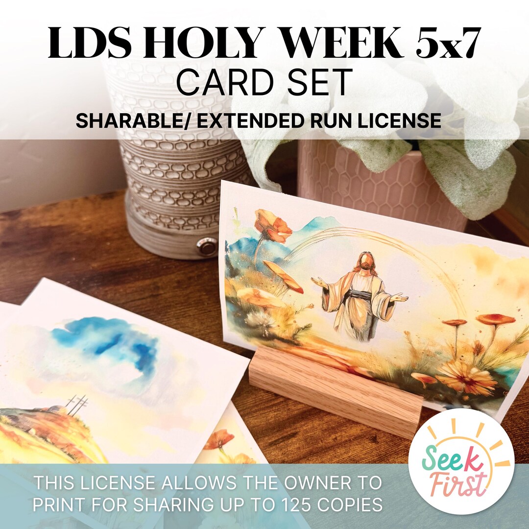 Sharable/ Extended License LDS Holy Week 5x7 Card - Etsy