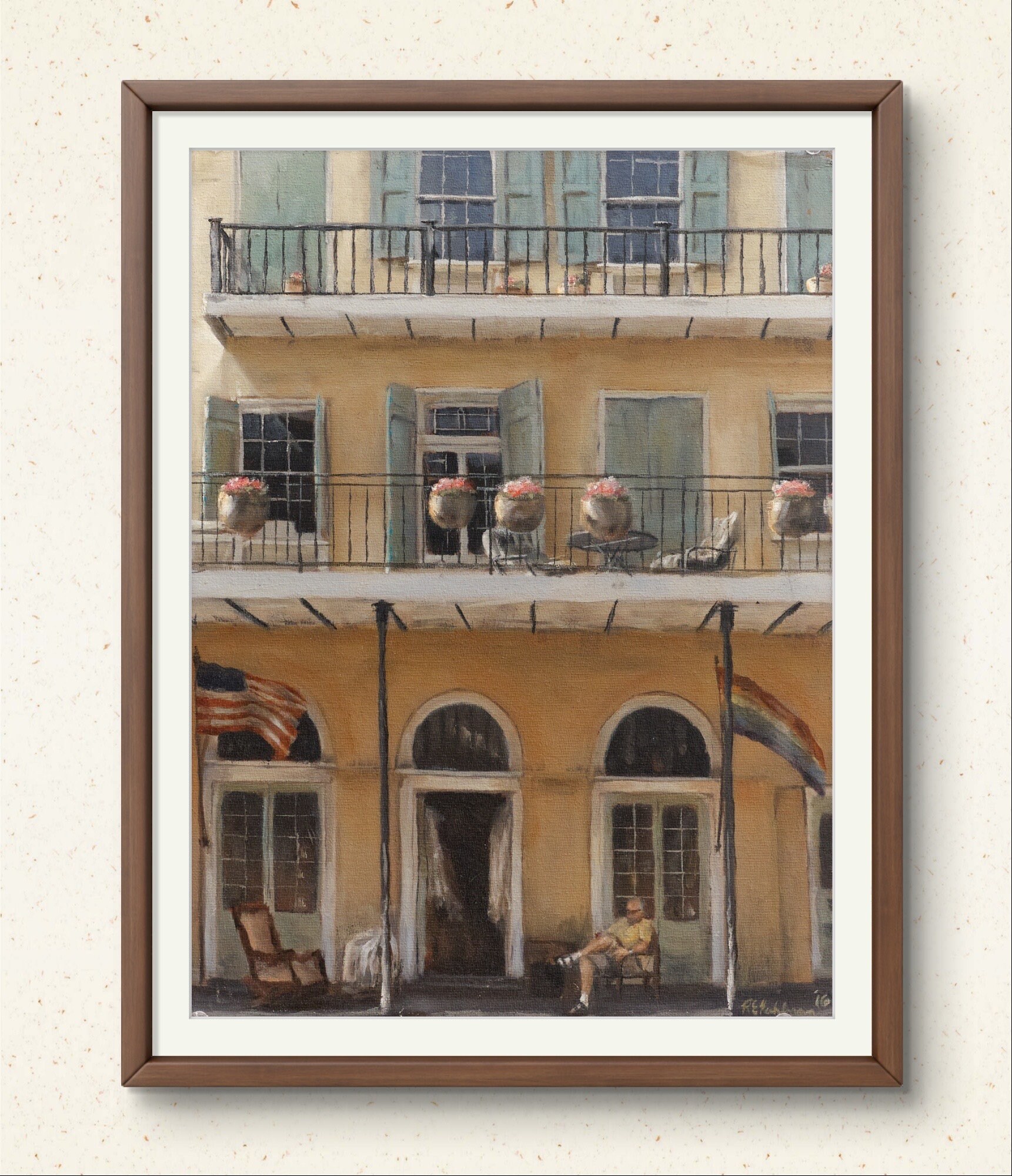 New Orleans Building Oil Painting - Giclee Prints - Wall Art and Decor ...