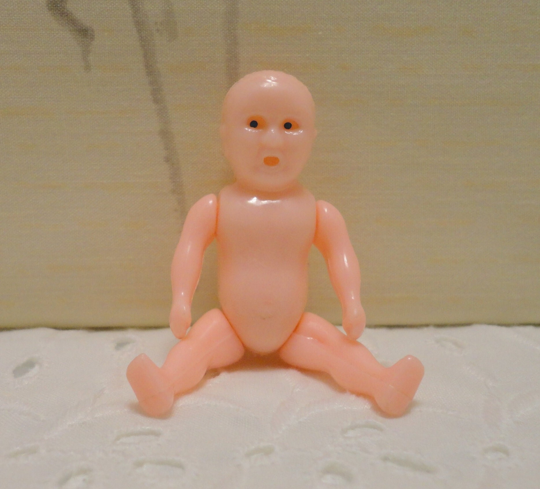 Vintage Little Plastic Baby Doll Fixed Sitting Position Sleepy Eyes - Etsy