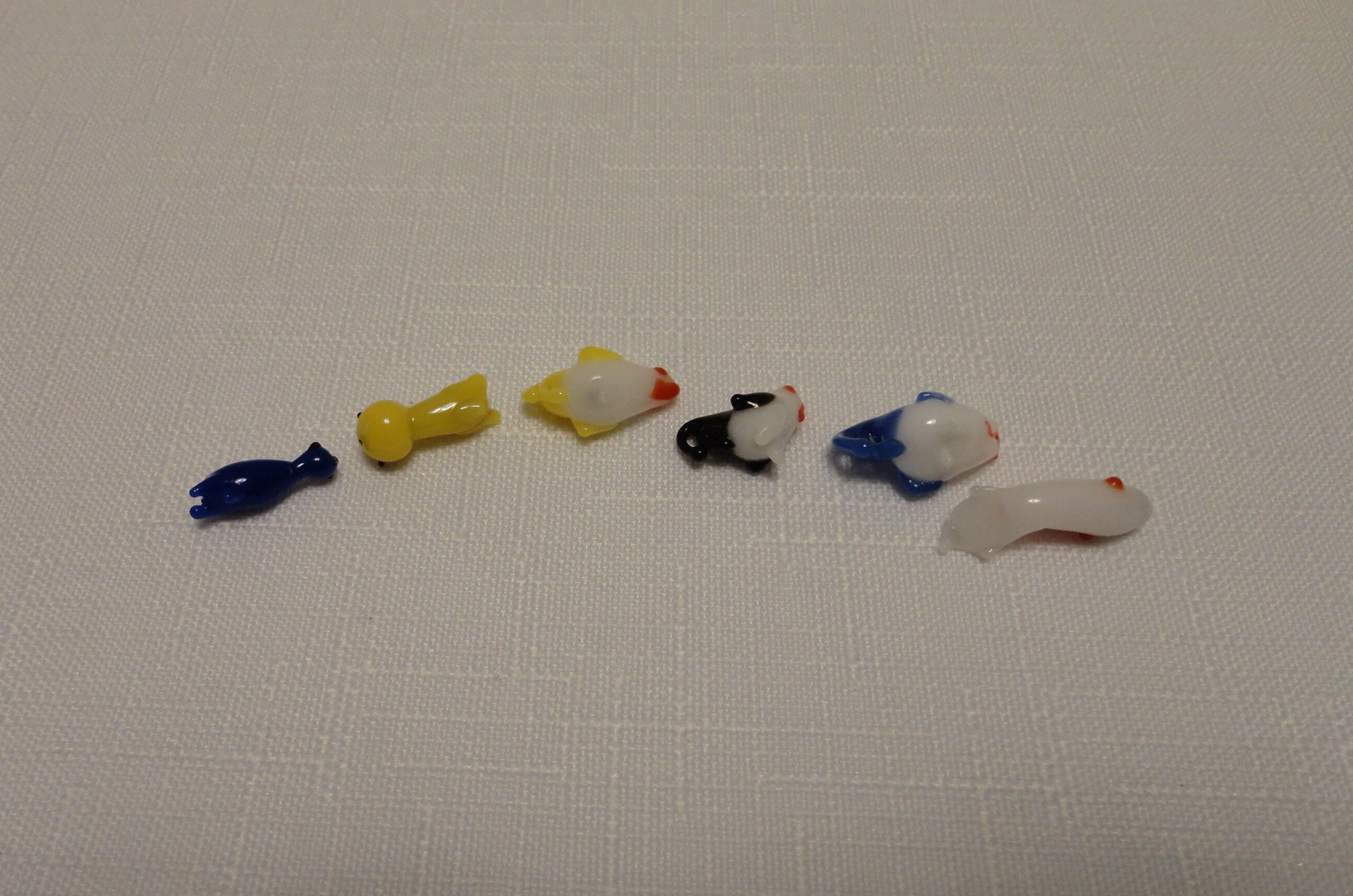 6 Vintage Micro Murano Glass Lamp Work Animals Tiny Animals Crafts ...
