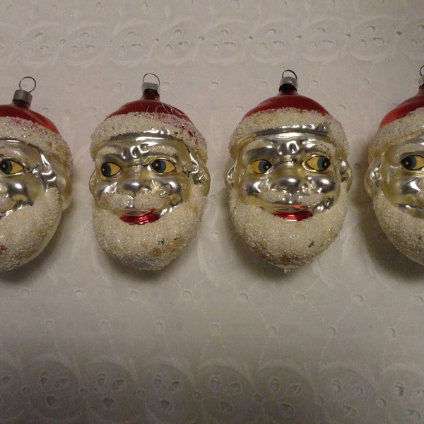 Santa Head Ornament - Etsy