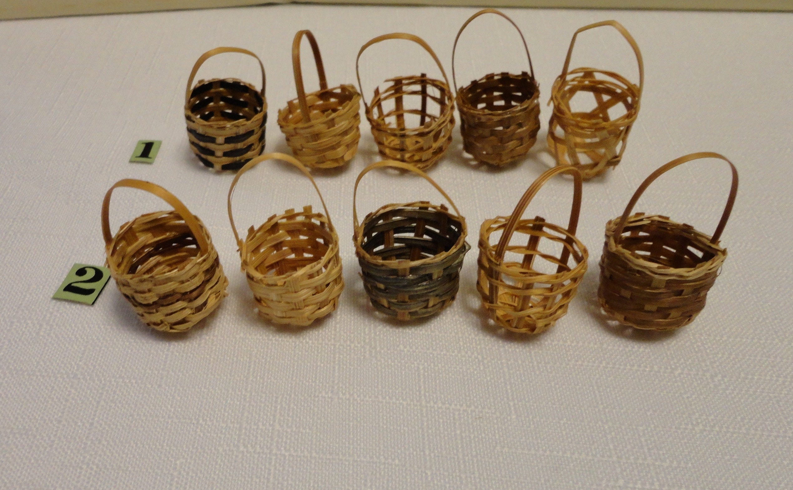 Miniature Baskets for Crafts Dollhouse Your Choice - Etsy