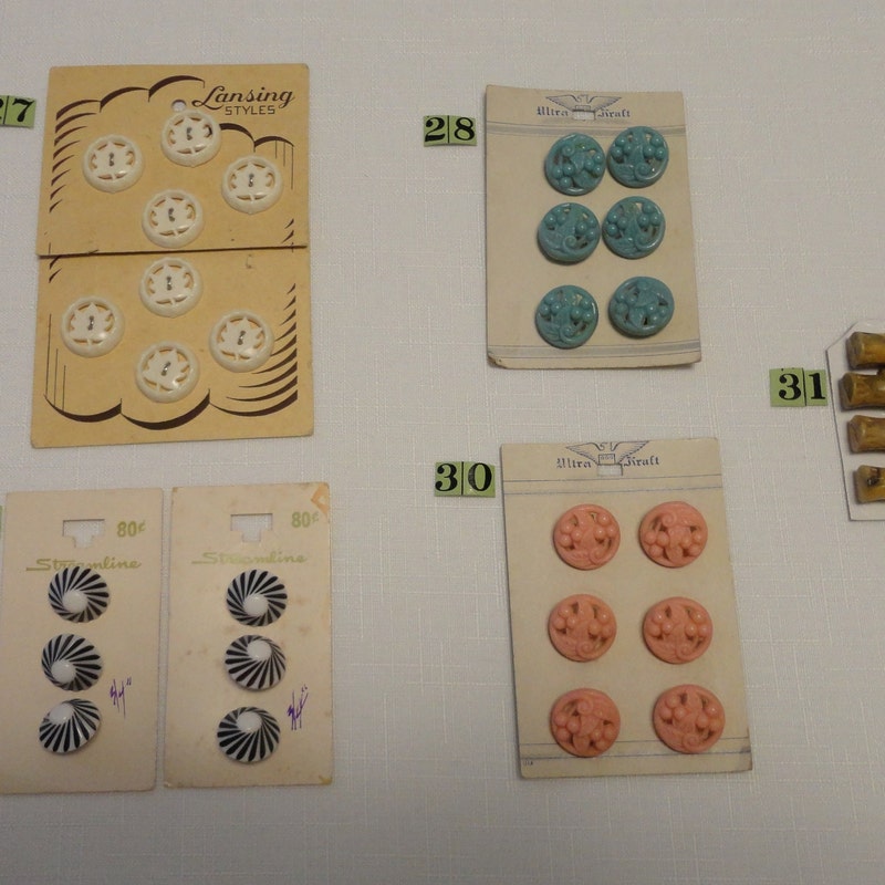 Buttons on Cards - Etsy