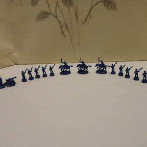 Vintage Micro Mini Toy Soldiers Set of 15 Navy Blue Color - Etsy