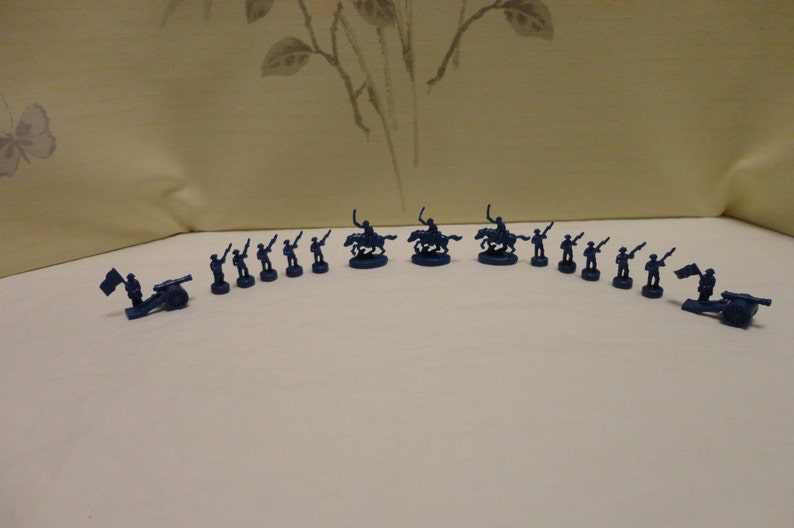 Vintage Micro Mini Toy Soldiers Set of 15 Navy Blue Color - Etsy