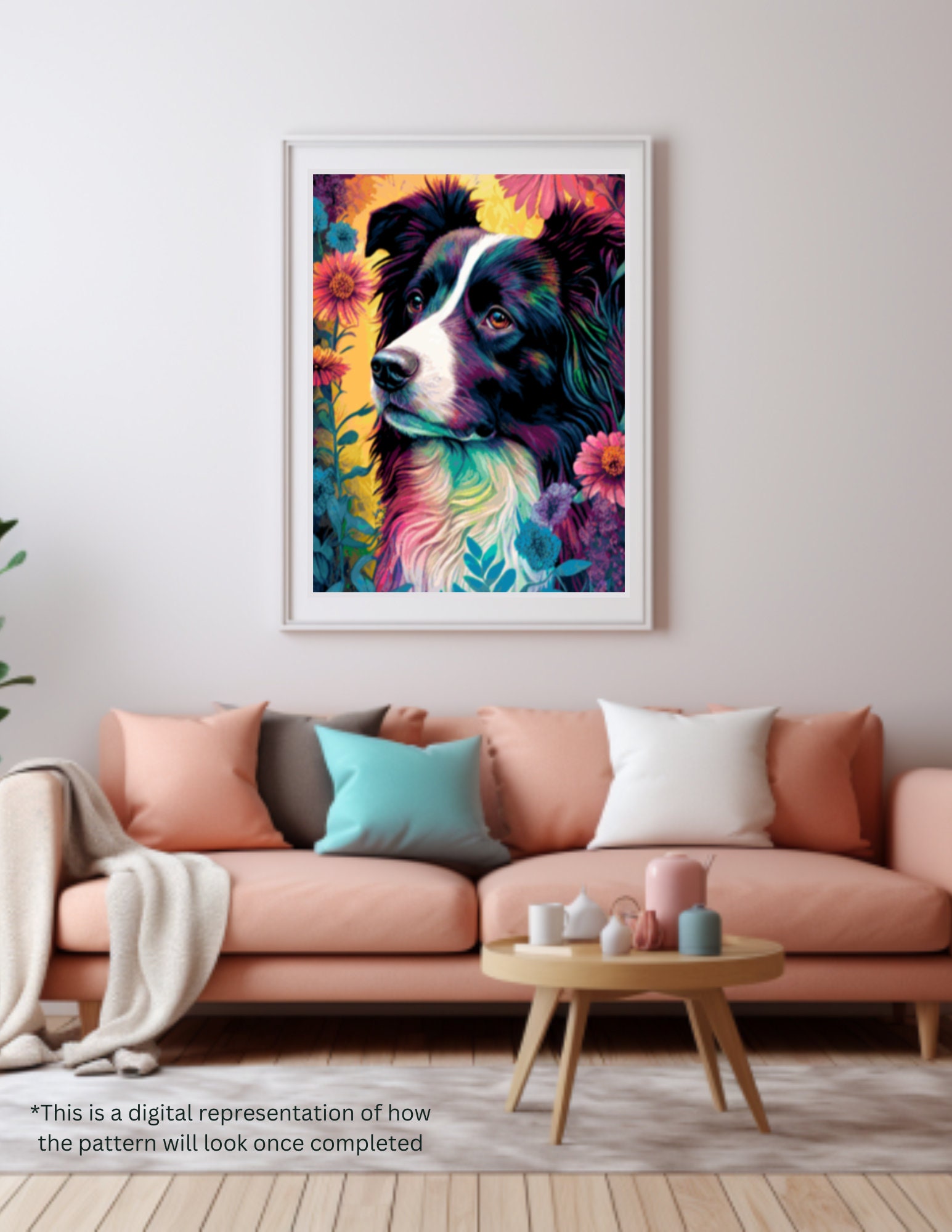 Cross Stitch Pattern psychedelic Pups PDF Easy Full Coverage Counted ...