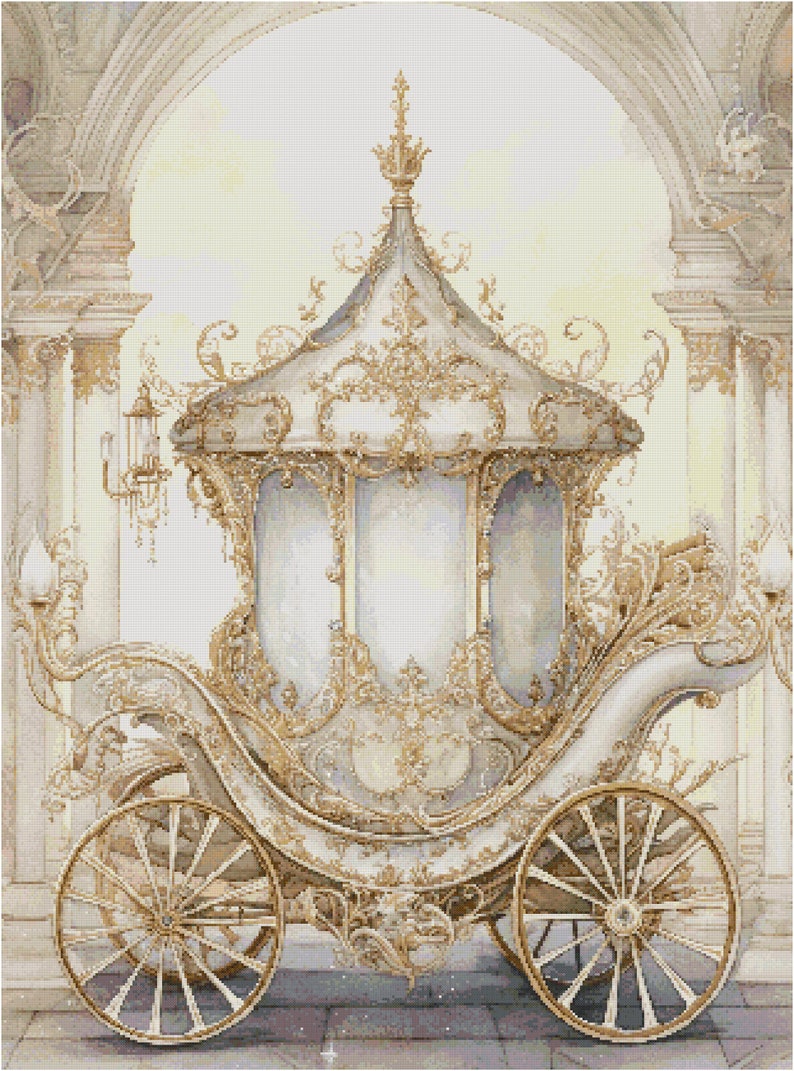Fairy Tale Princess Cross Stitch Pattern "cinderella's Carriage" PDF ...