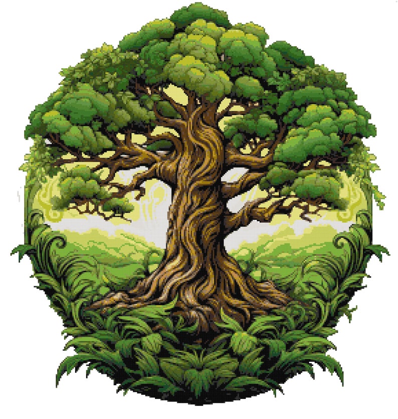 Cross Stitch Pattern "tree of Life" PDF | Easy Full Coverage Counted ...