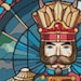 Holiday Cross Stitch stained Glass Nutcracker PDF Easy Full Coverage ...