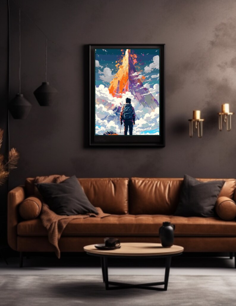 Modern Mountain the Climb Cross Stitch PDF Easy - Etsy