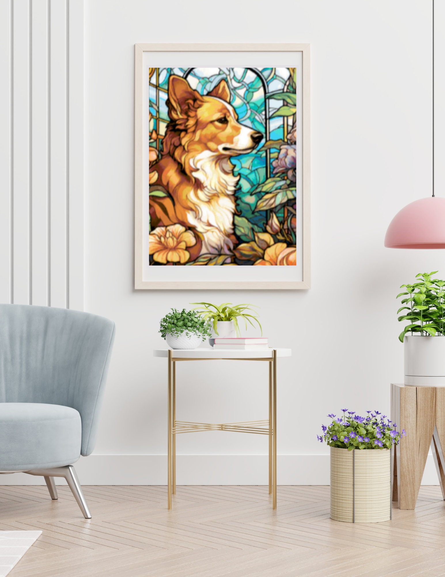 Cross Stitch Pattern "stained Glass Doggo Ii" PDF | Easy Full Coverage ...