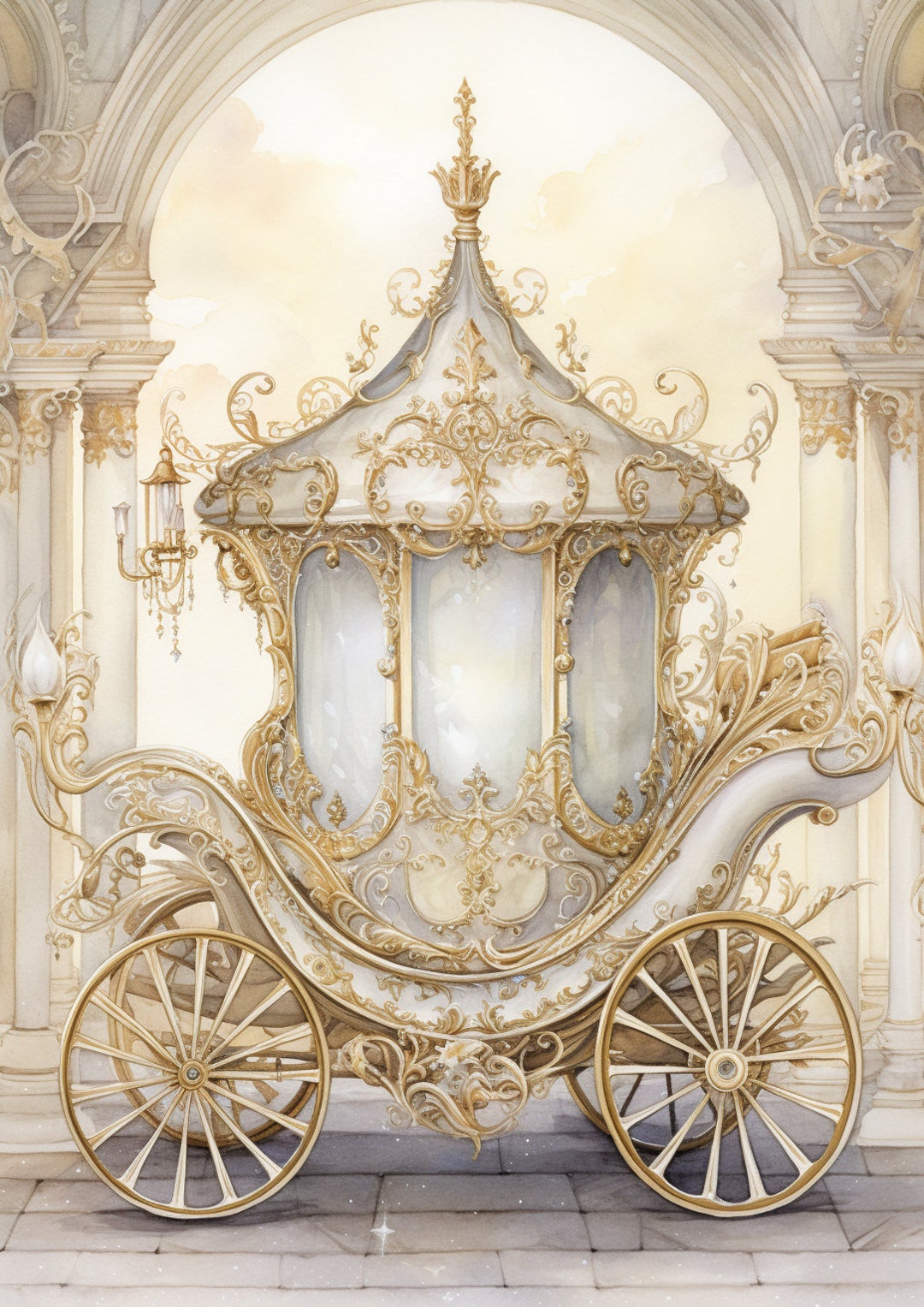 Fairy Tale Princess Cross Stitch Pattern "cinderella's Carriage" PDF ...