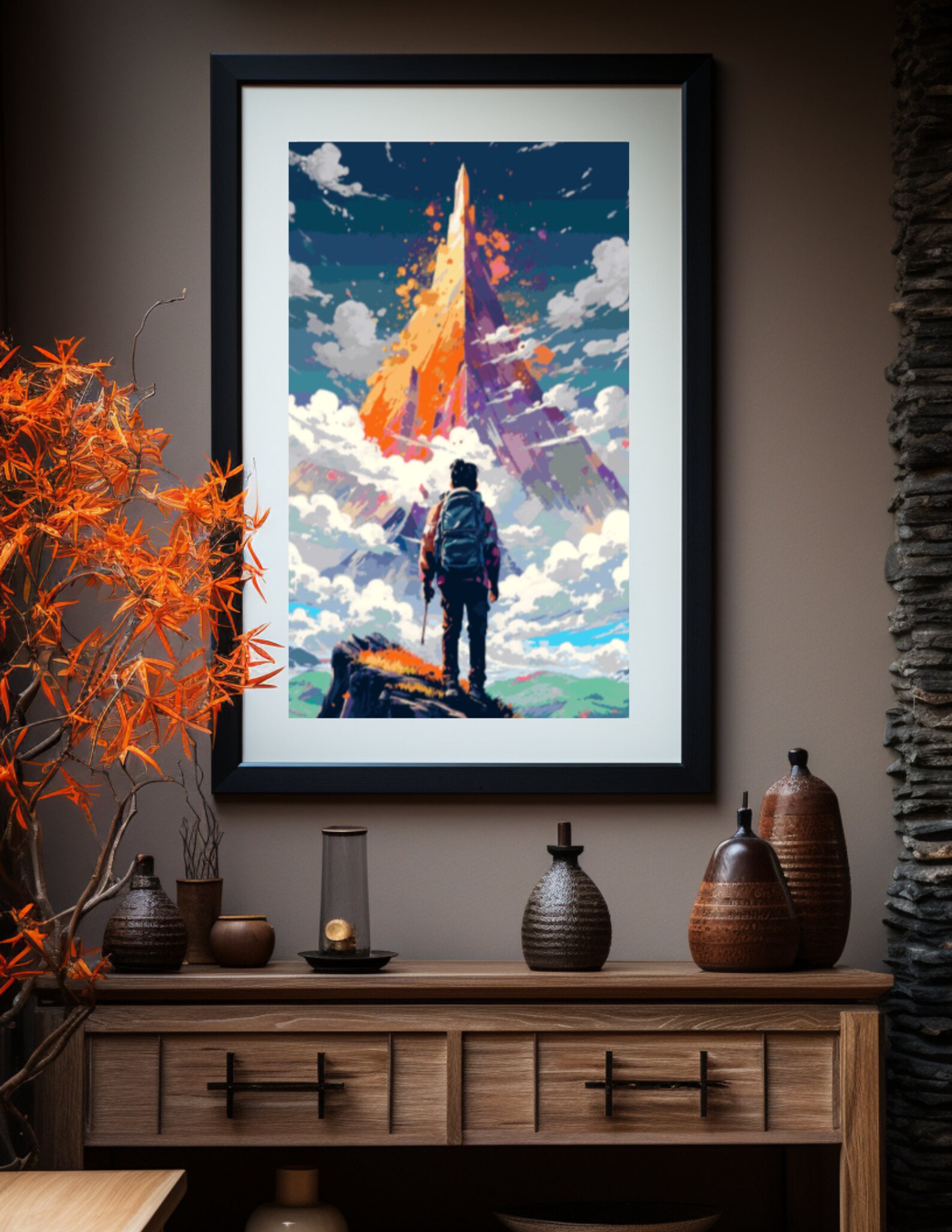 Modern Mountain the Climb Cross Stitch PDF Easy - Etsy