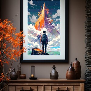 Modern Mountain the Climb Cross Stitch PDF Easy - Etsy