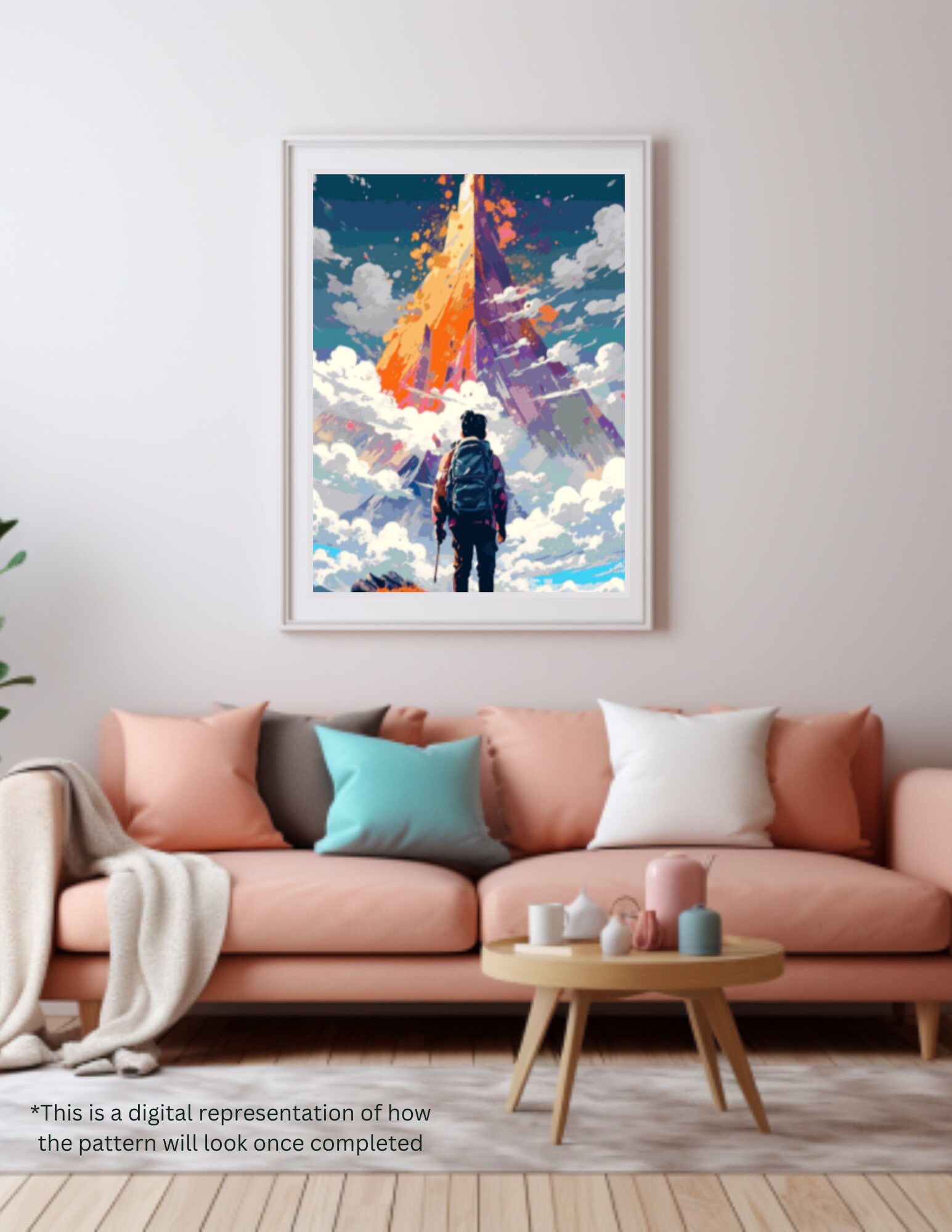 Modern Mountain the Climb Cross Stitch PDF Easy - Etsy