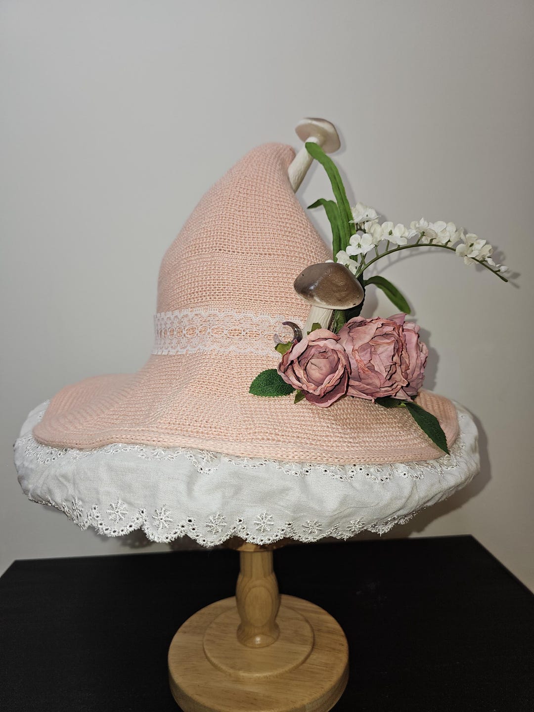 Gorgeous Feminine Cottage Core Themed Modern Knit Witch Hat | One-of-a ...