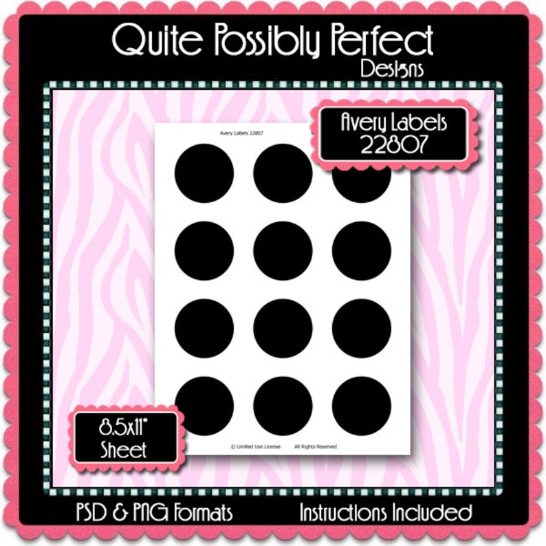 Avery Label 22807 Template