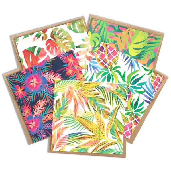 Floral Tropical Thank You Cards - Etsy