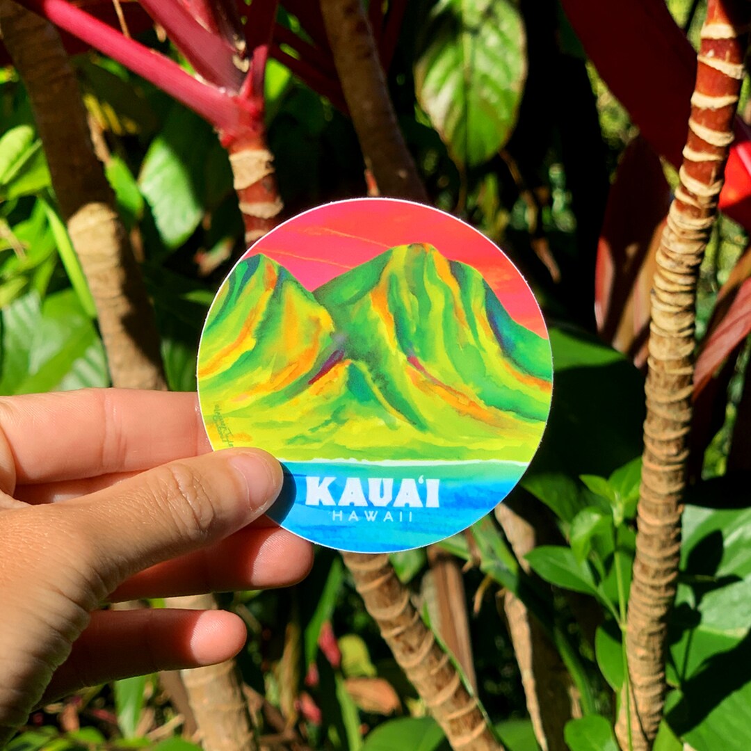 Na Pali Circle Sticker Small, Na Pali Coast, Dishwasher Safe Sticker ...