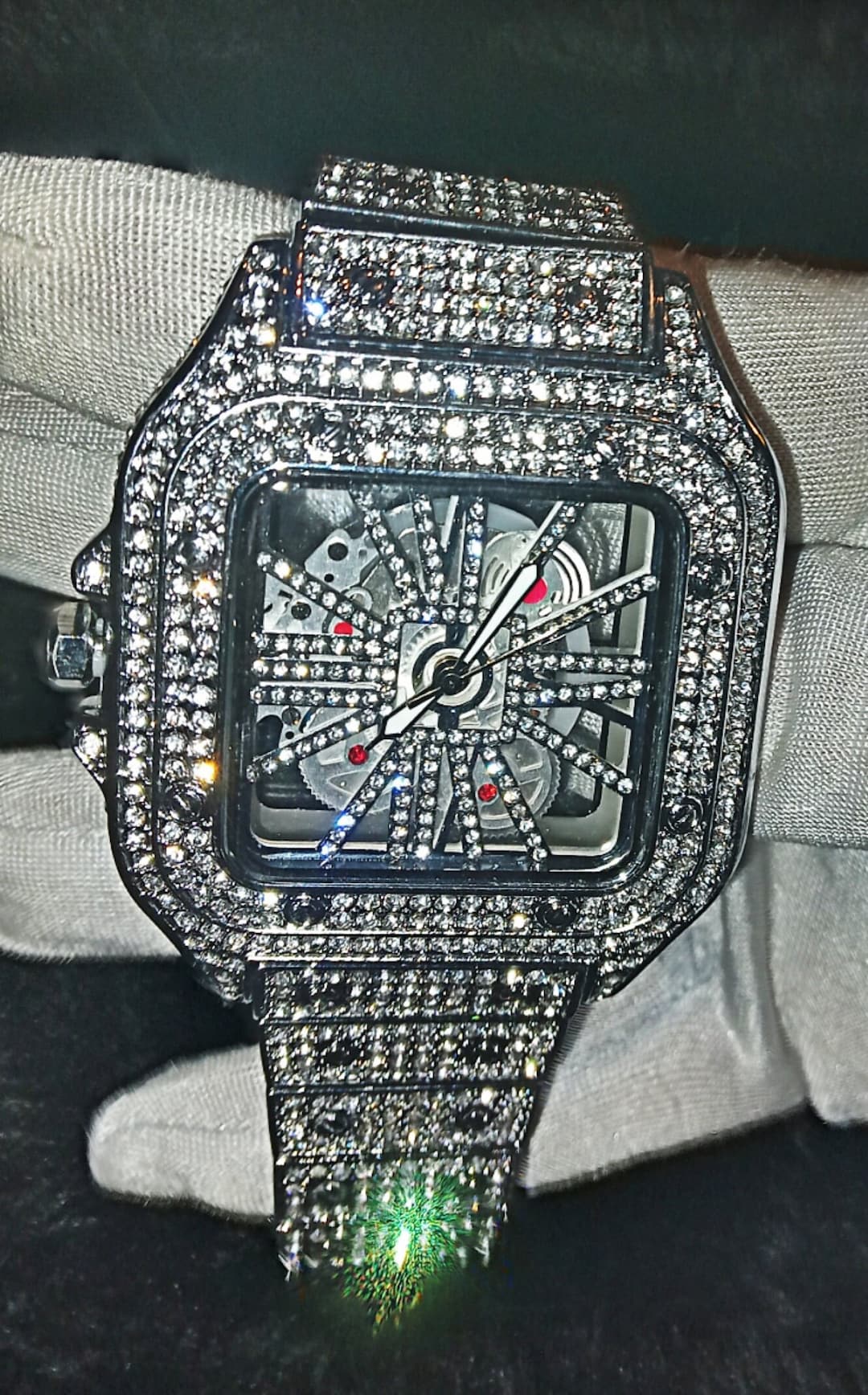 Iced Out Skeleton Mens Watch, Hip Hop, Bling, Dress, Elegance, Unique ...