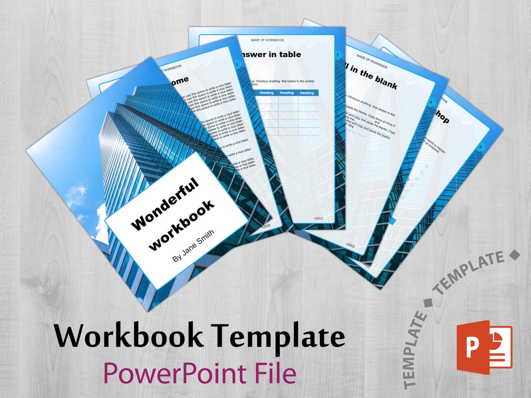 Powerpoint Workbook Template Print-ready - Etsy