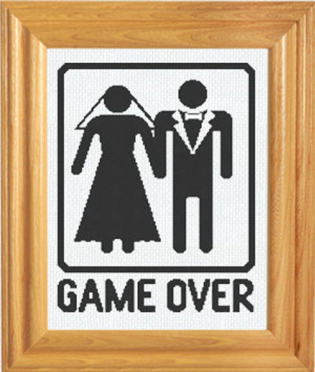 Wedding Game Over Cross Stitch Pattern PDF Instant Download - Etsy