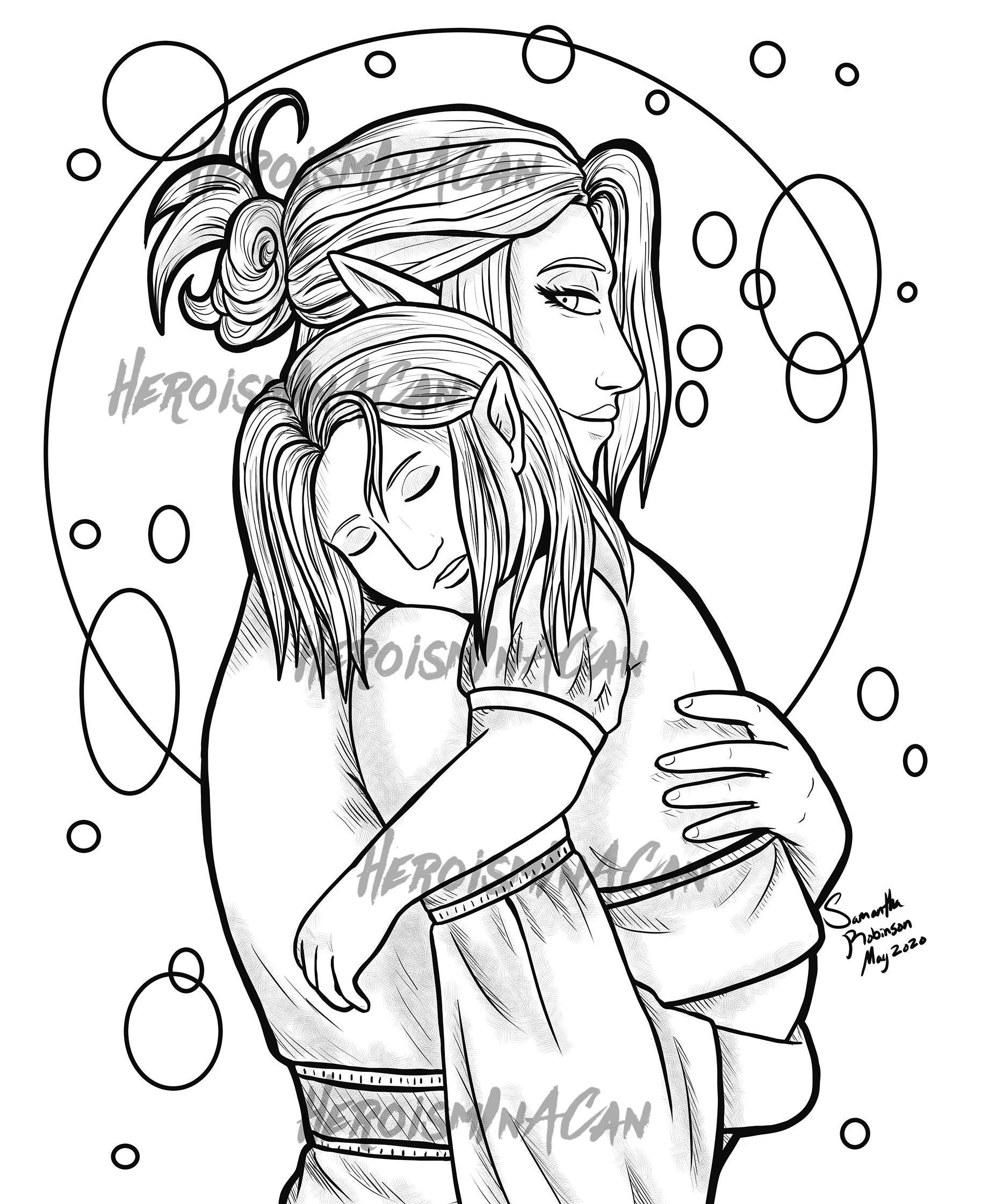 Single Parent Coloring Pages