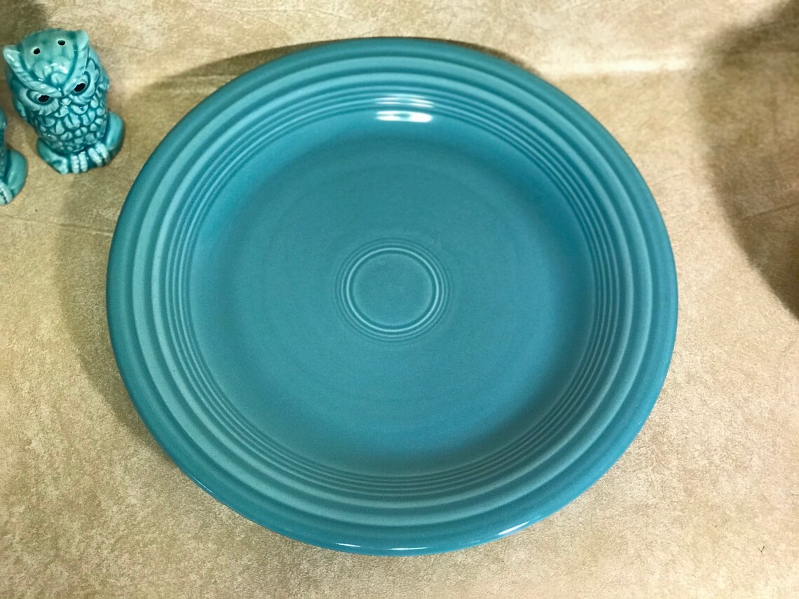Fiestaware Turquoise Dinner Plate Vintage | Etsy