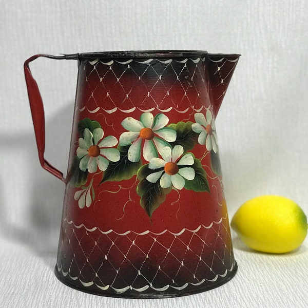Tin Pitcher - Etsy