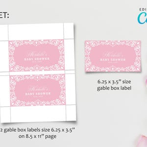 Editable Cielito Lindo Baby Shower Gable Gift Box Label, Digital ...