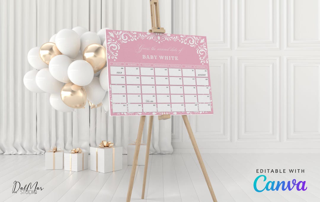 Editable Cielito Lindo Due Date Calendar, Digital Mexican Talavera ...