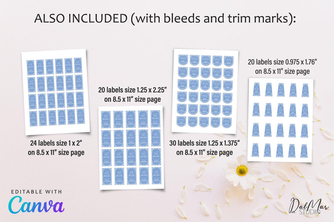 Editable Mexican Talavera Baby Shower Sanitizer Labels | Digital ...