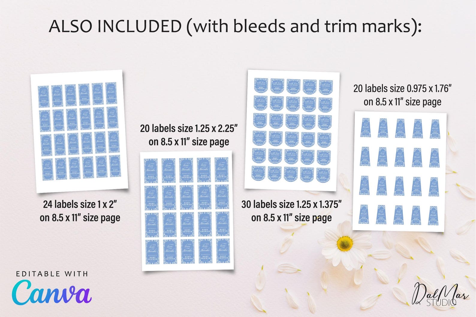 Editable Mexican Talavera Baby Shower Sanitizer Labels | Digital ...